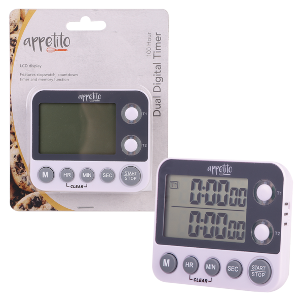 APPETITO DUAL DIGITAL TIMER - 100 HOURS